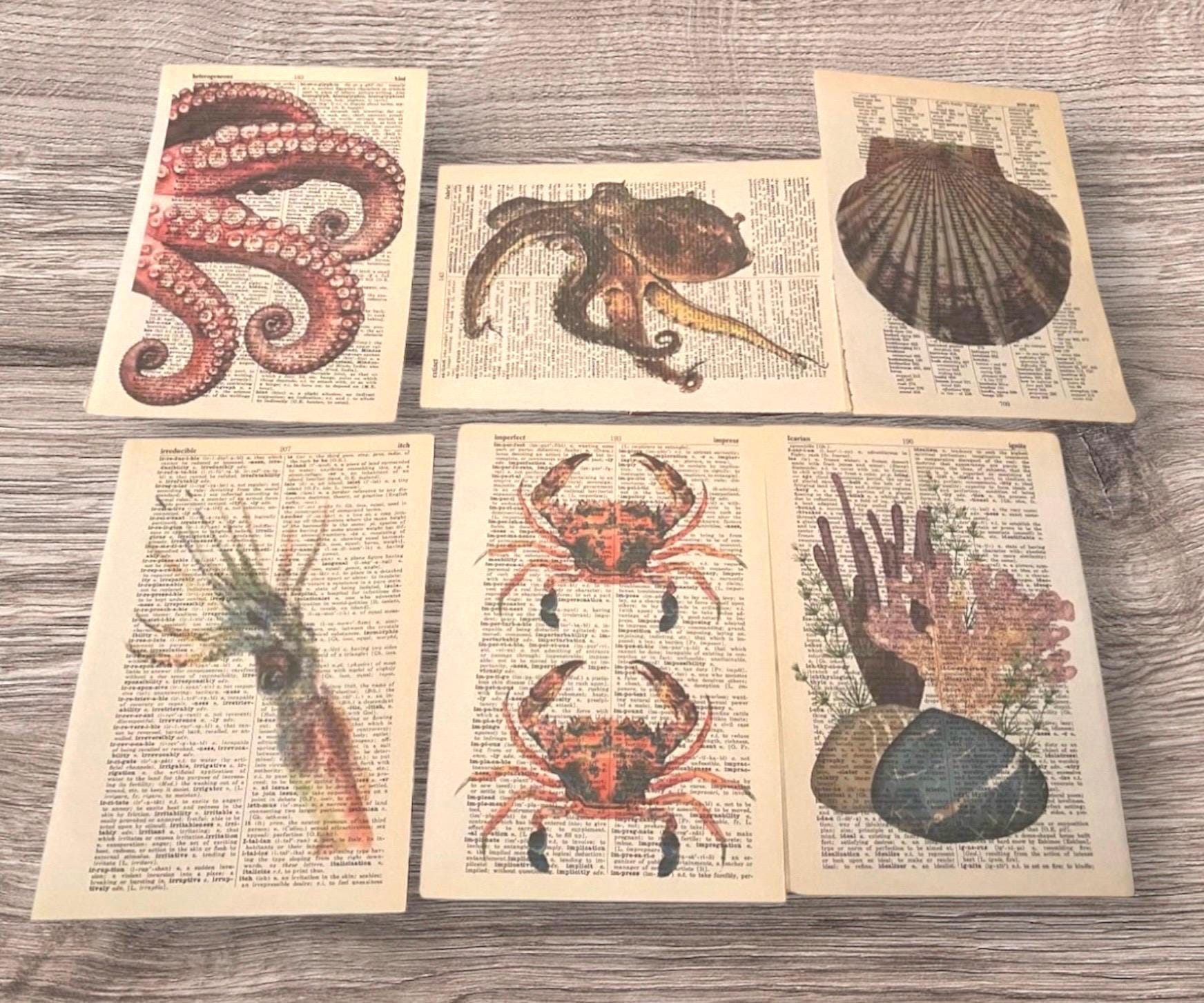 Sea Life Themed Dictionary Prints - Etsy