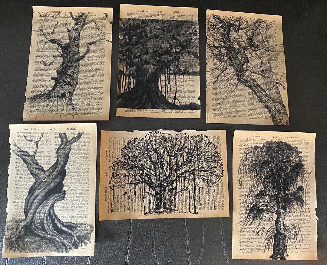 Tree Themed Dictionary Prints - Etsy