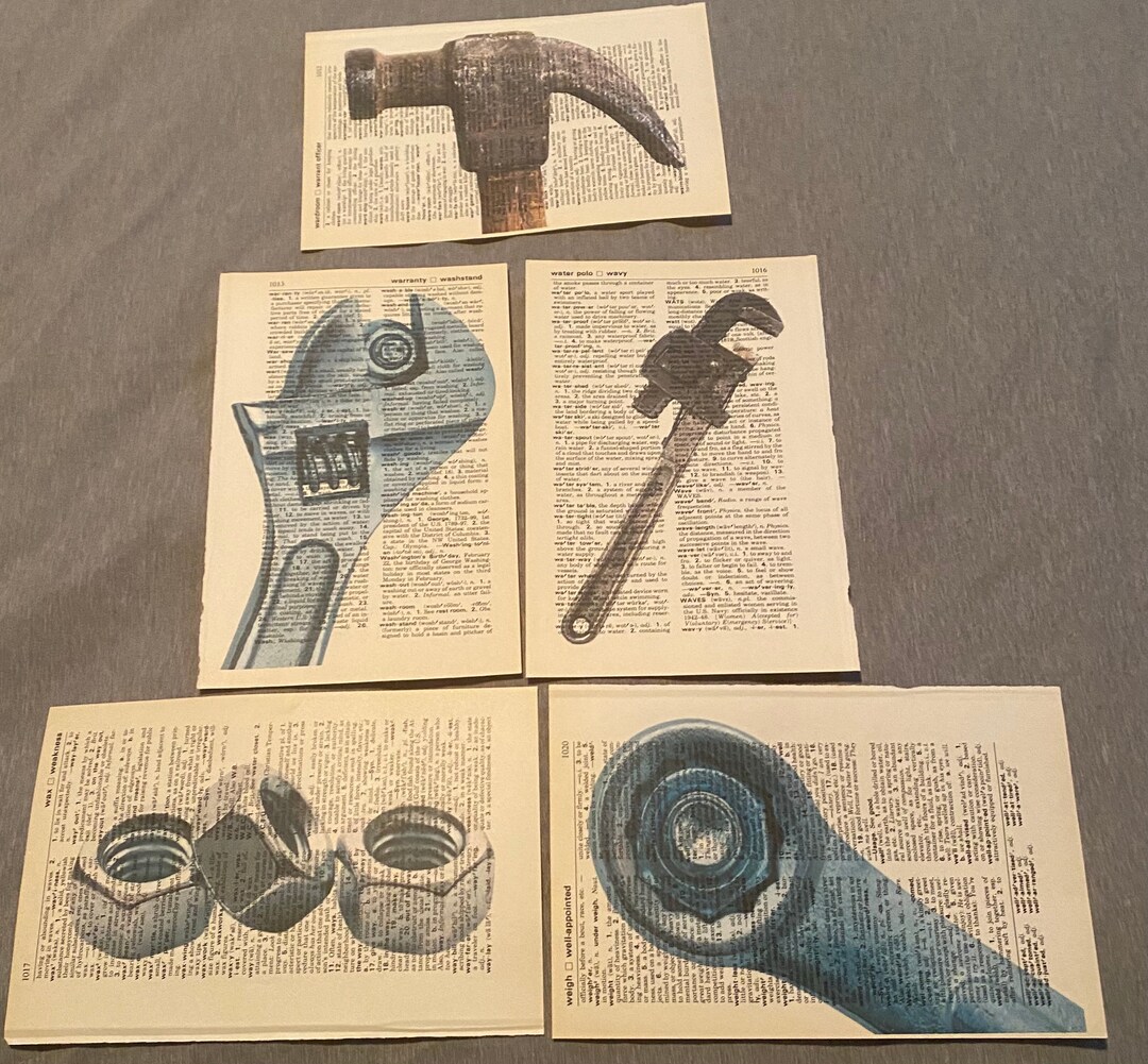 Tool Themed Dictionary Prints - Etsy