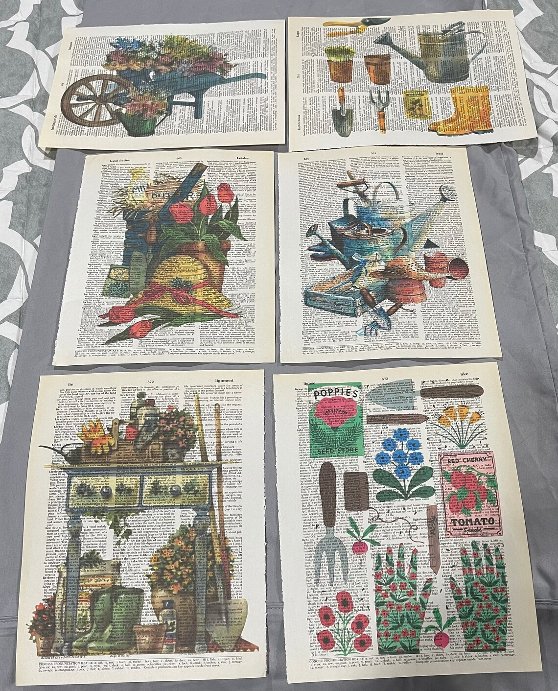 Gardening Themed Dictionary Prints - Etsy