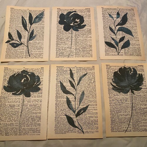 Abstract Themed Dictionary Prints - Etsy