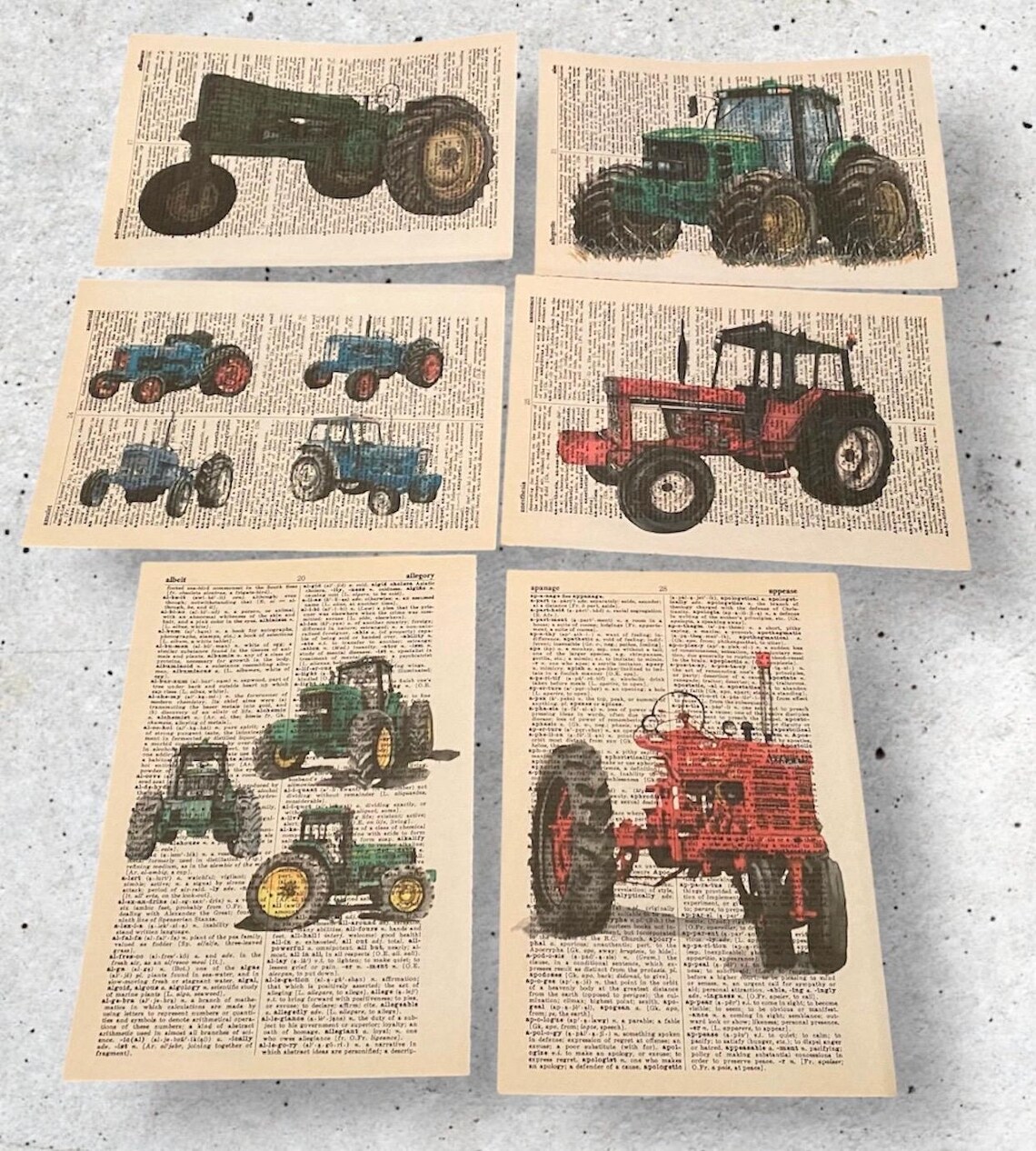Farm Tractor Themed Dictionary Prints - Etsy