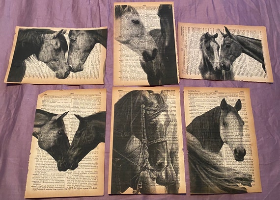 Horse themed dictionary prints | Etsy