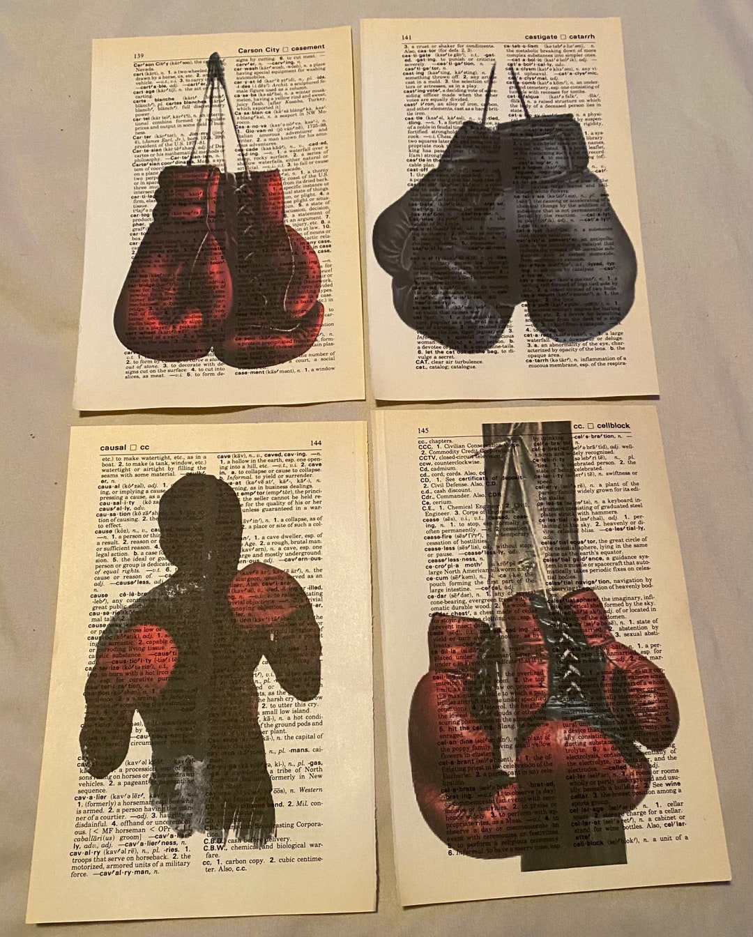 Boxing Themed Dictionary Prints - Etsy