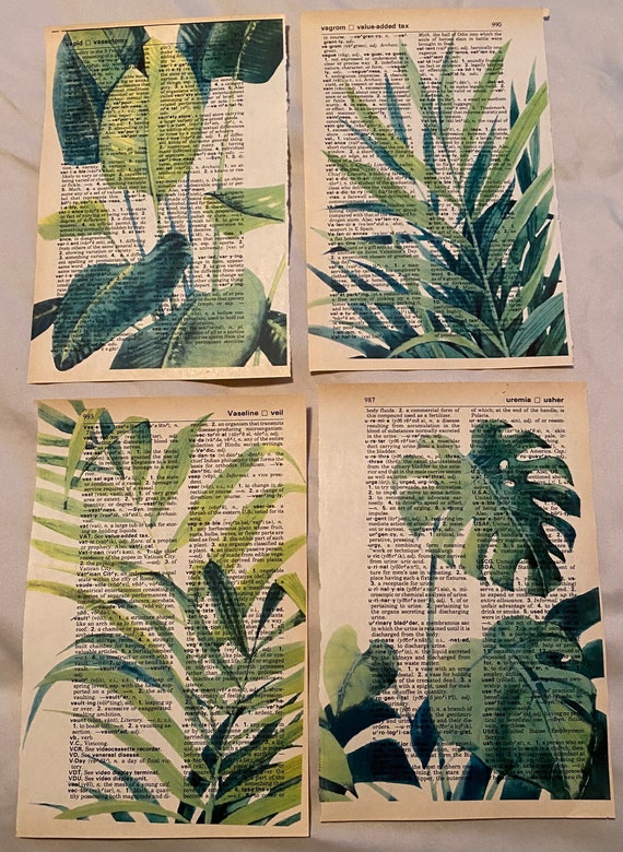 Plant Themed Dictionary Prints - Etsy