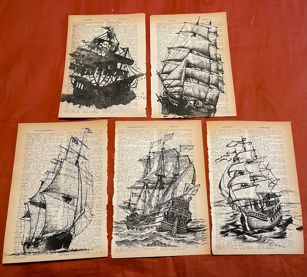 Ship Themed Dictionary Prints - Etsy