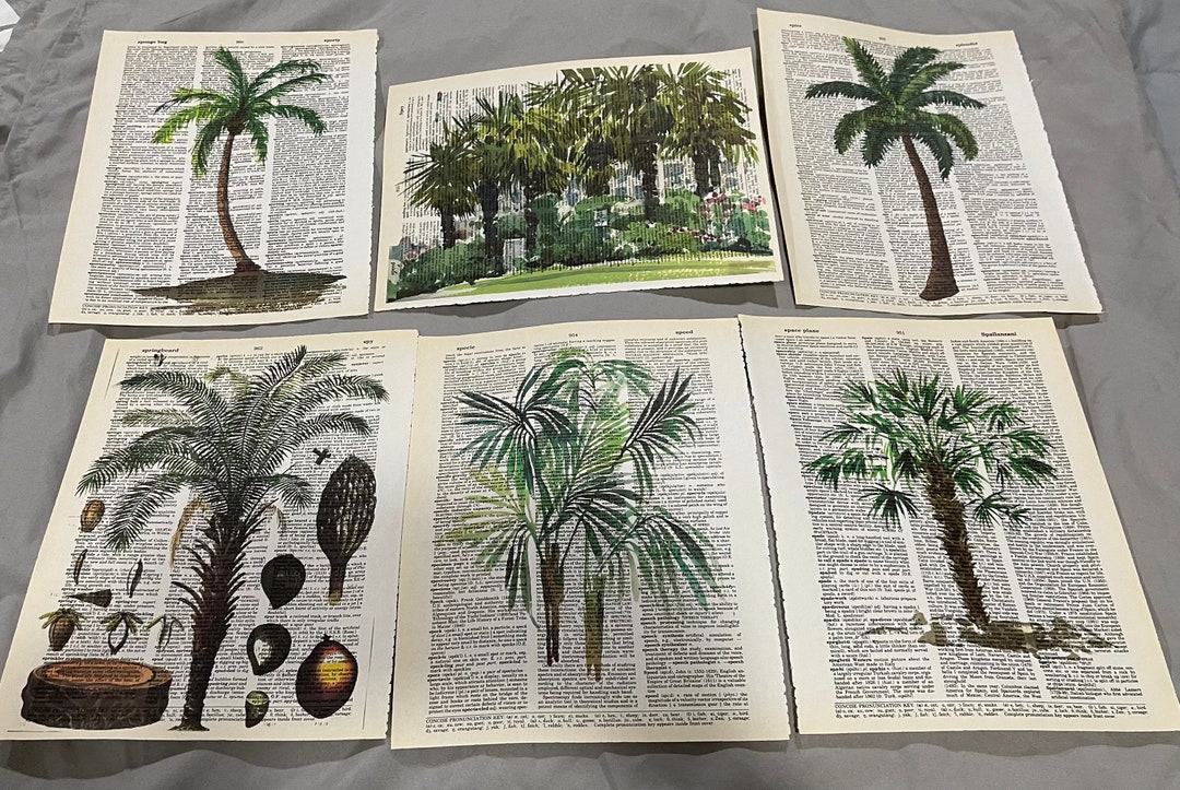 Palm Tree Themed Dictionary Prints - Etsy
