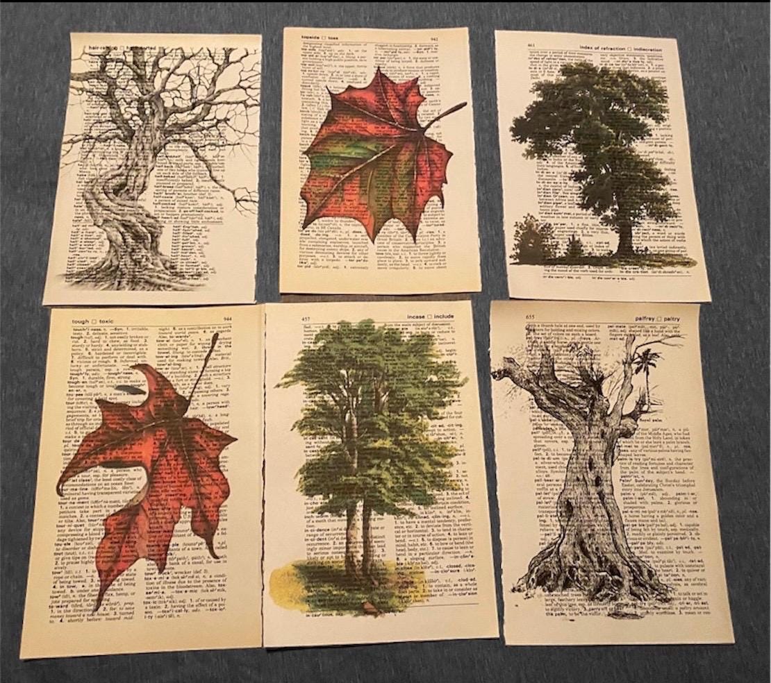 Tree Themed Dictionary Prints - Etsy