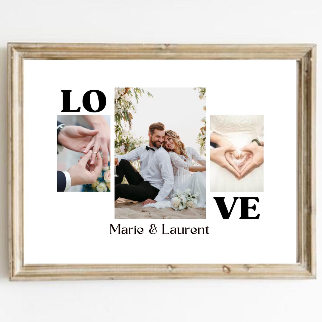 Personalized Love Poster With Photos Personalized Gift for Family or ...