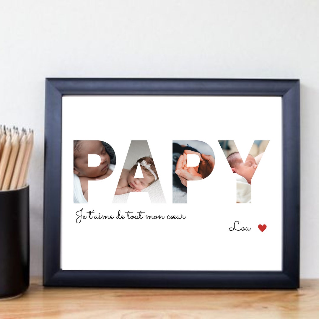 Personalized Grandpa Poster With Photos Personalized Gift for ...