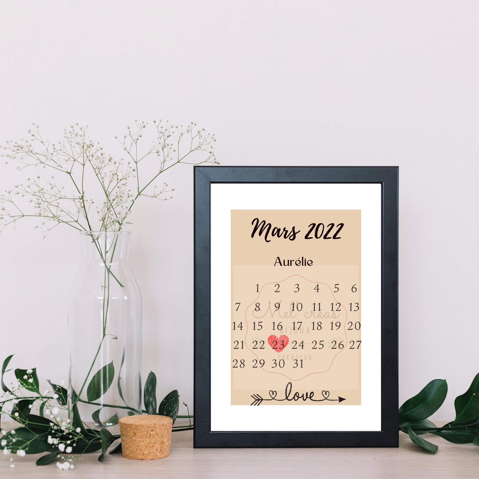 Personalized Poster Baby Date of Birth Calendar - Etsy