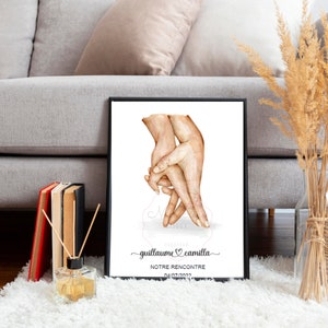 Personalized Poster Hands Couple Wedding - Etsy