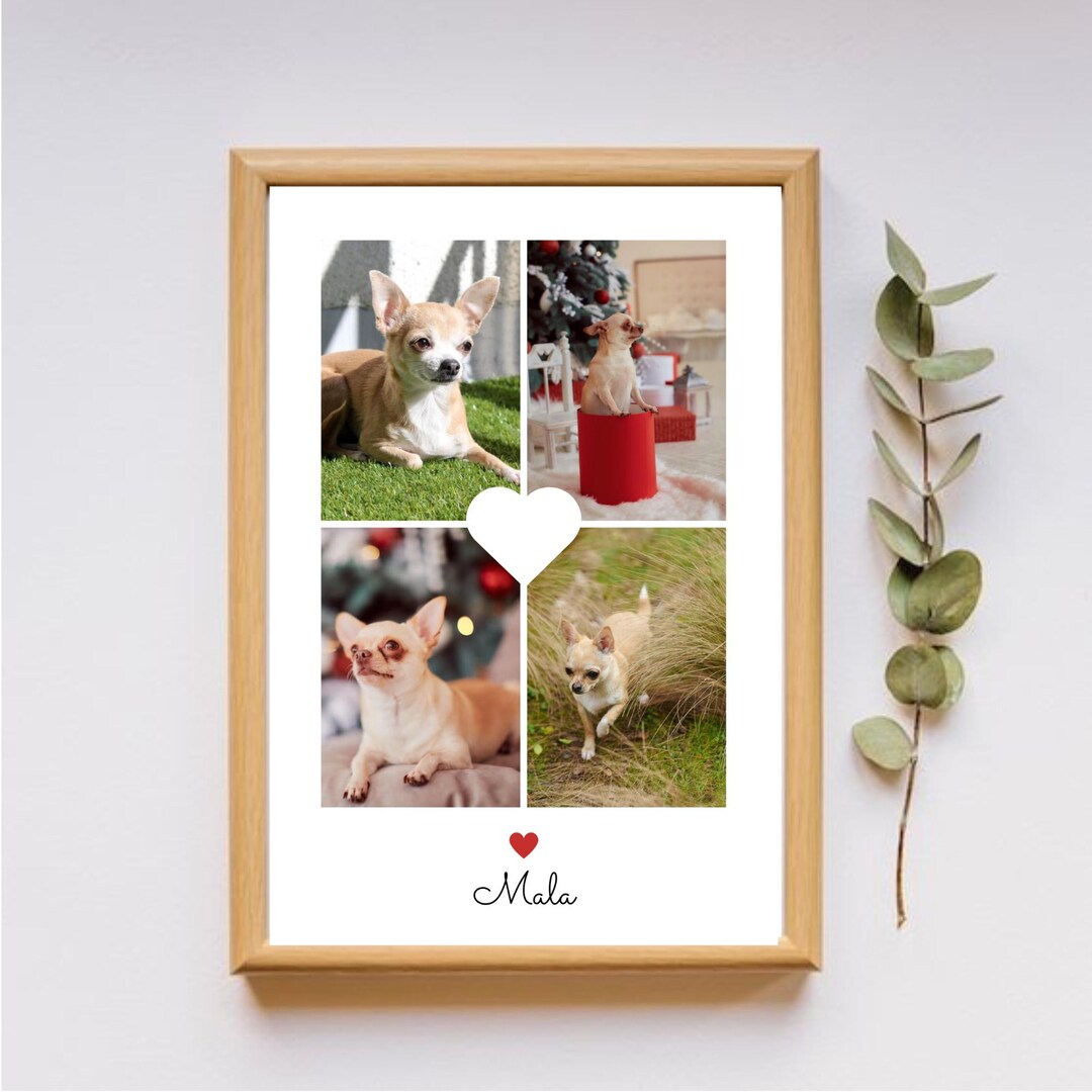 Personalized Dog Poster With Photos Personalized Gift With Photos of ...