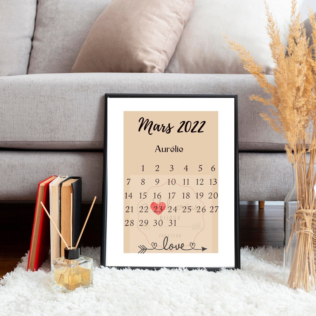 Personalized Poster Baby Date of Birth Calendar - Etsy
