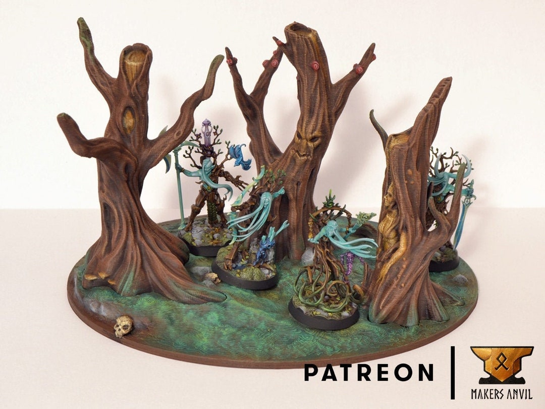 Set of 3 Unique Dead Trees With Character Tabletop Gaming Scenery - Etsy