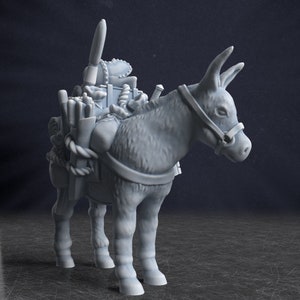 Miniature Pack Mules. Four Types of Pack Mules. Perfect for D&D ...