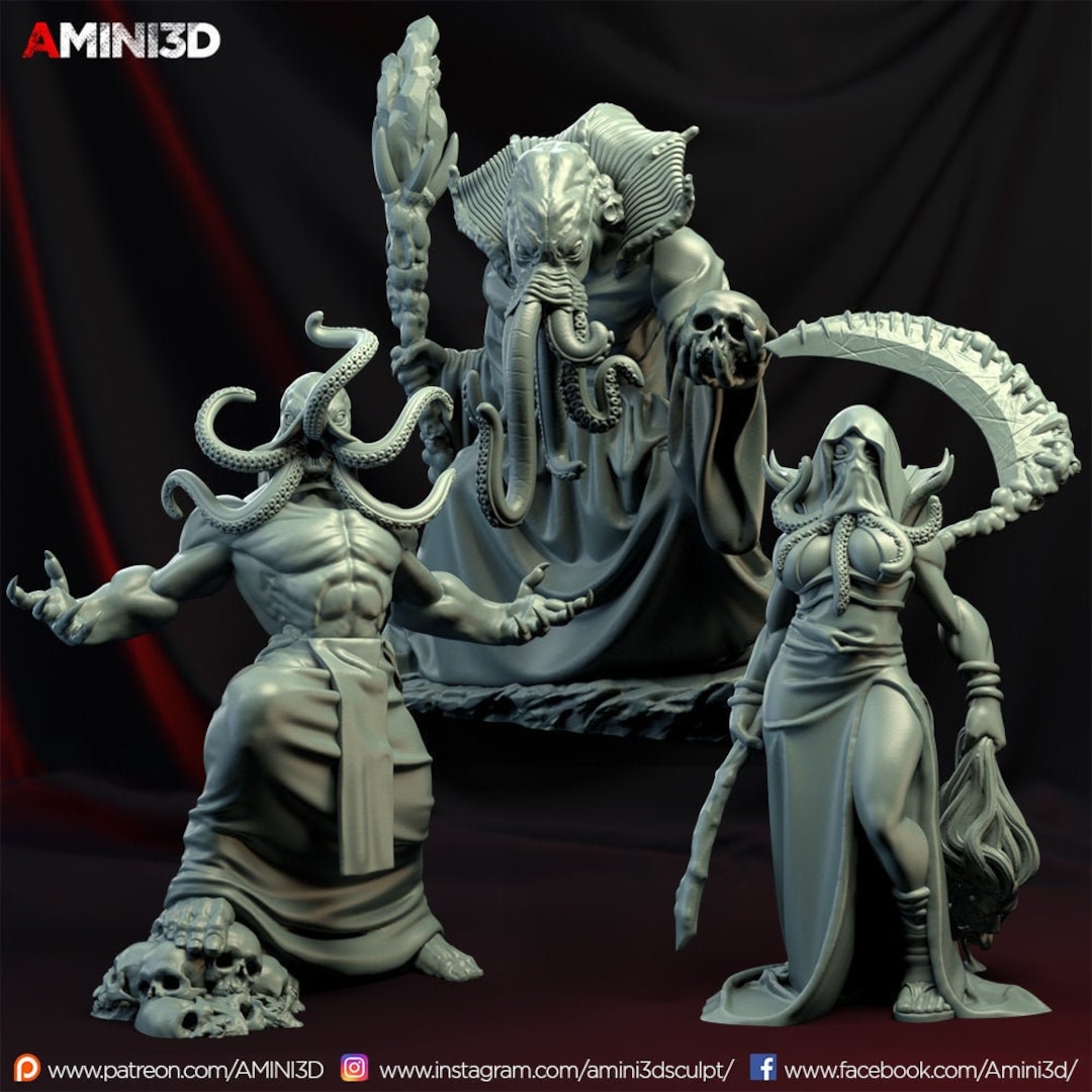 Mind Flayer Miniature. Perfect for D&D Dungeons and Dragons Tabletop ...