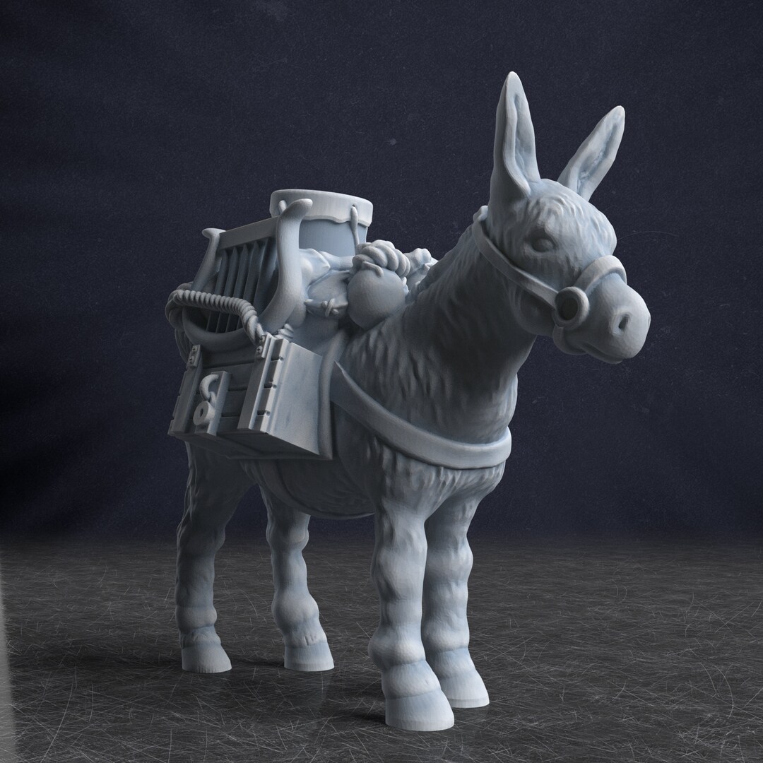 Miniature Pack Mules. Four Types of Pack Mules. Perfect for D&D ...