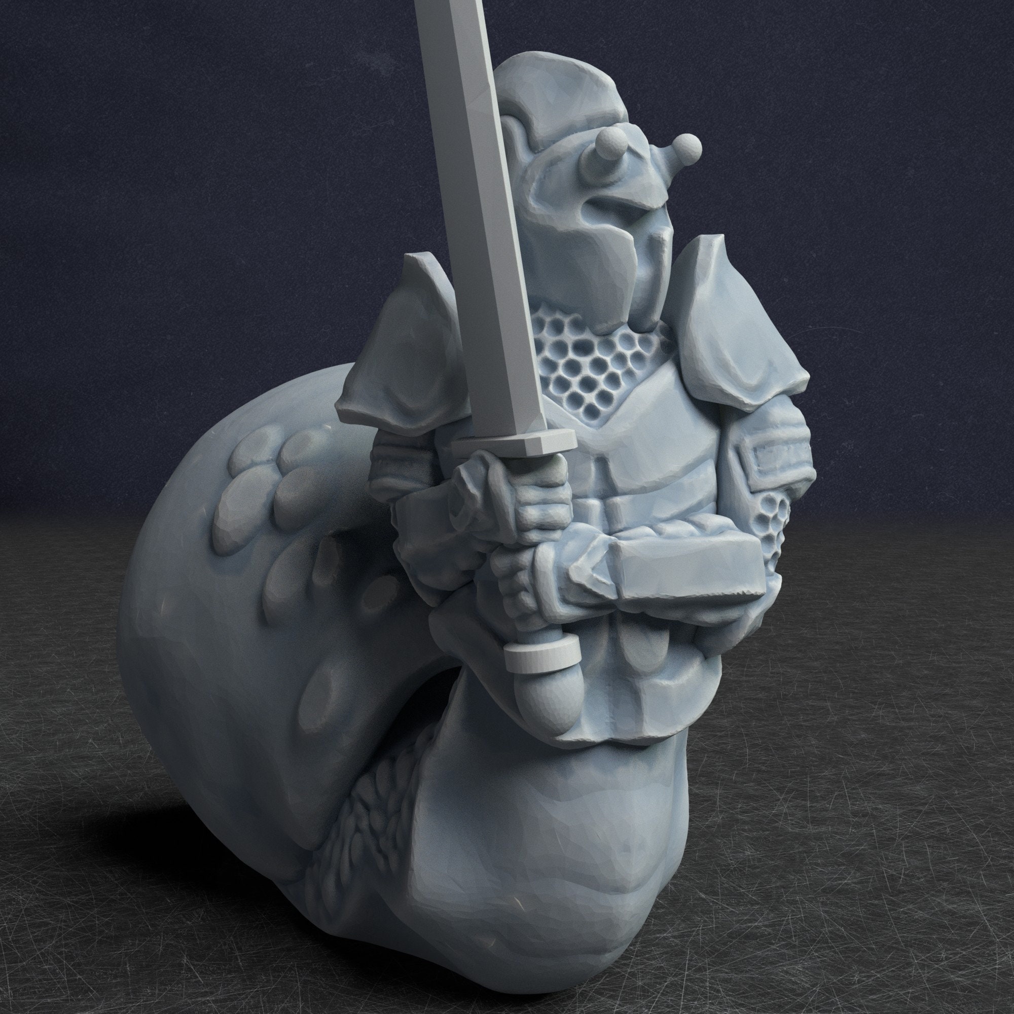 Snail Knight Resin Miniature from Monster Chronicle. For D&D | Etsy