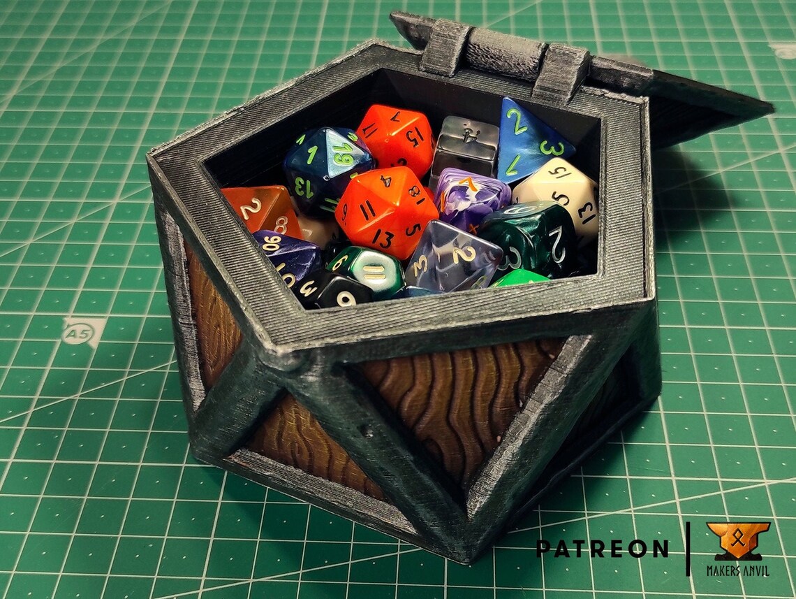D20 Dice Chest. Die of Holding Dice Box Dice Container - Etsy