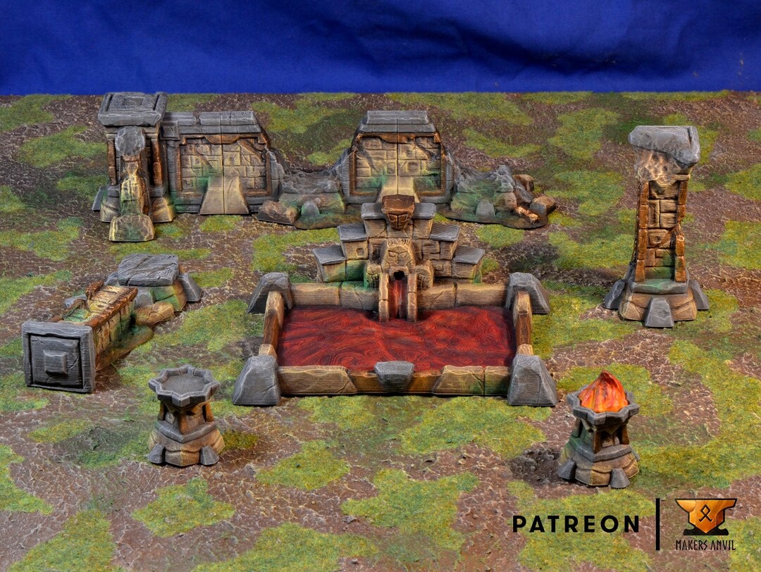 Aztec Temple Ruins Lizardmen Temple Ruins - Etsy
