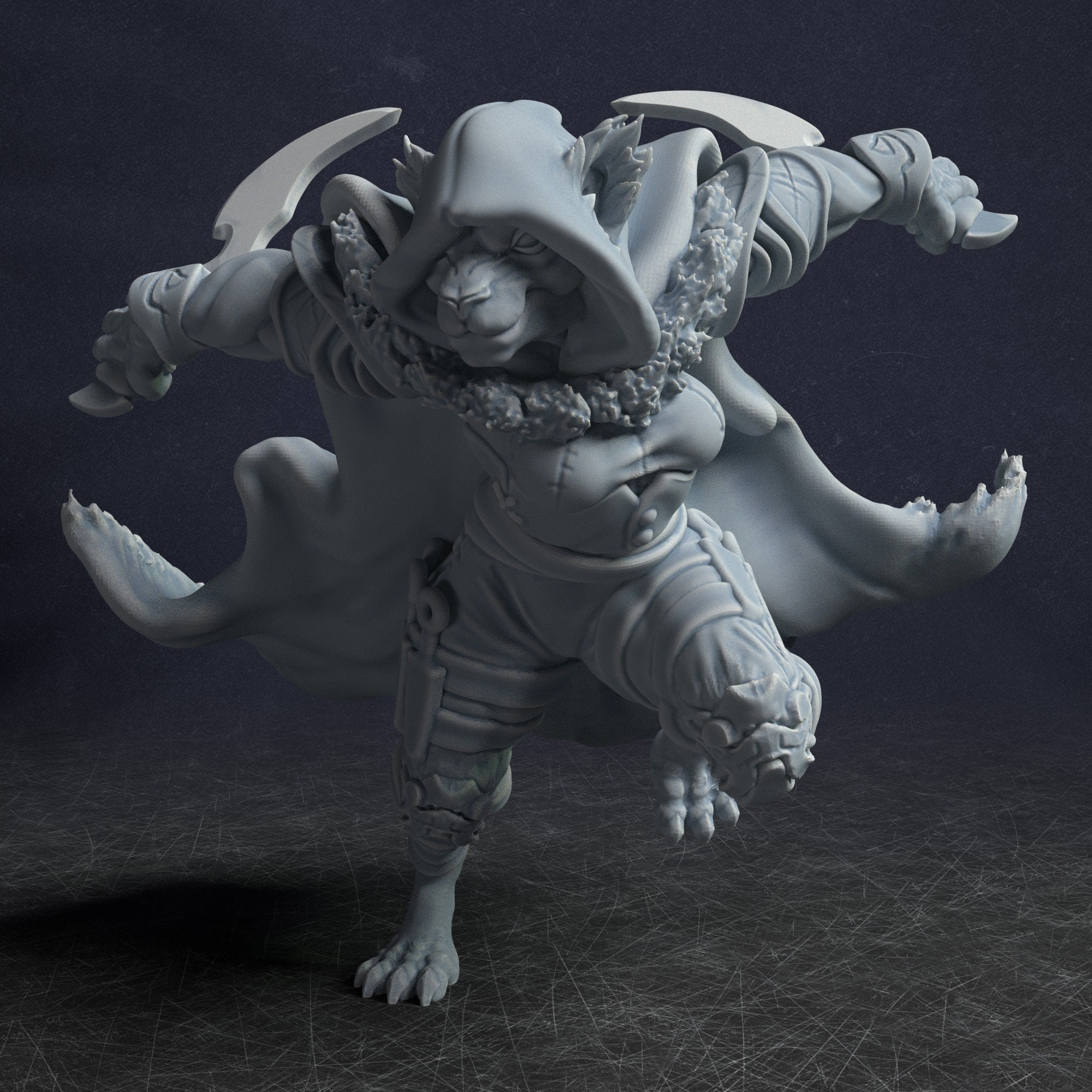 Warrior Tabaxi Miniature. Perfect for D&D Dungeons and Dragons - Etsy ...