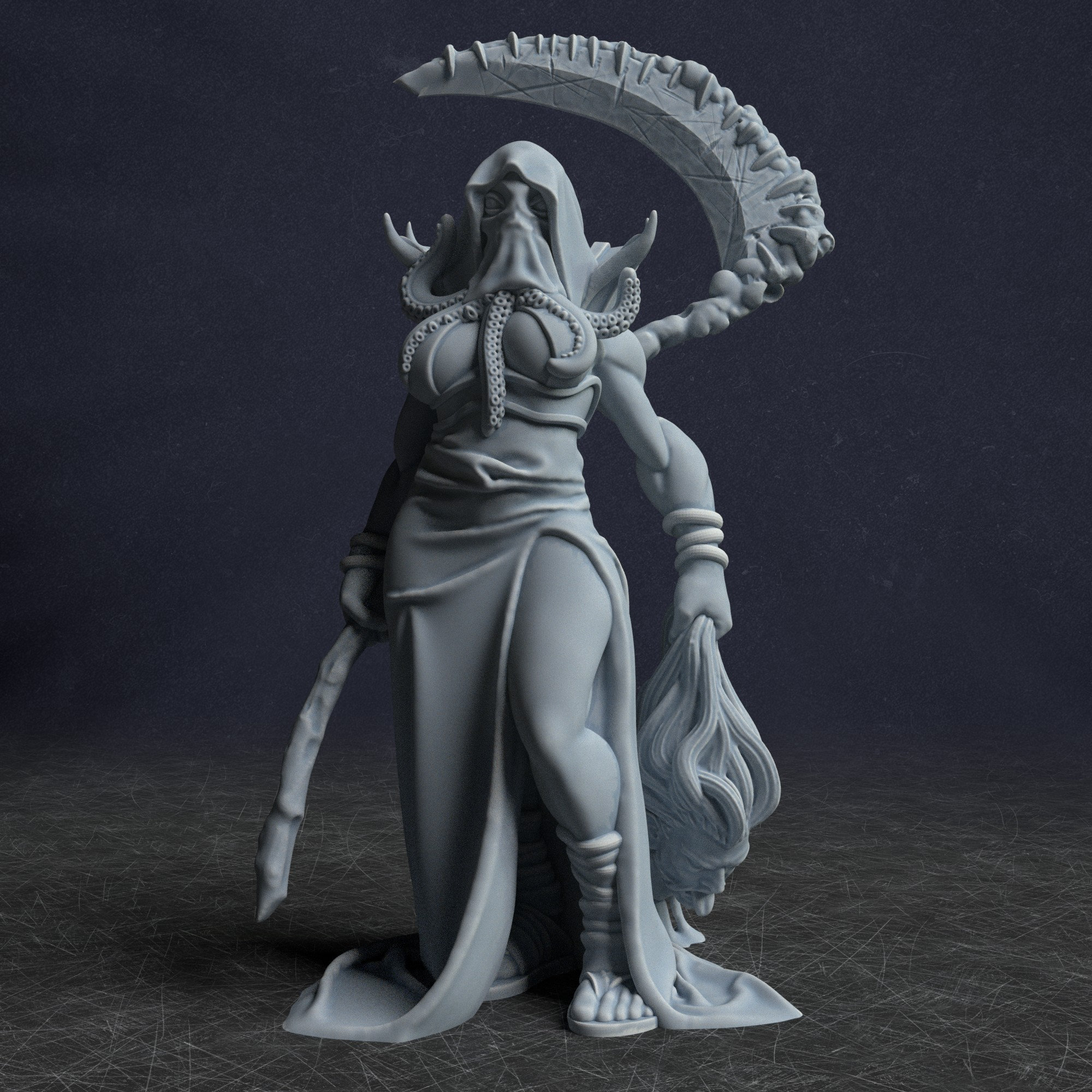 RPG tabletop miniature Mind flayer mounted on Umber Hulk miniature ...