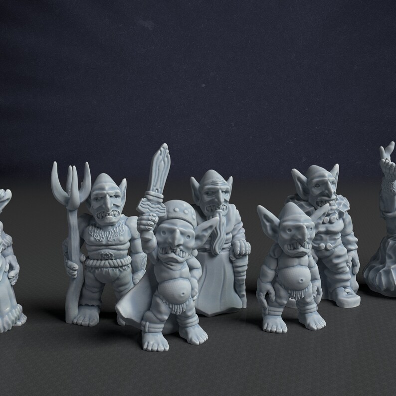 Set of 28mm Goblin Villagers Miniatures D&D Miniatures - Etsy
