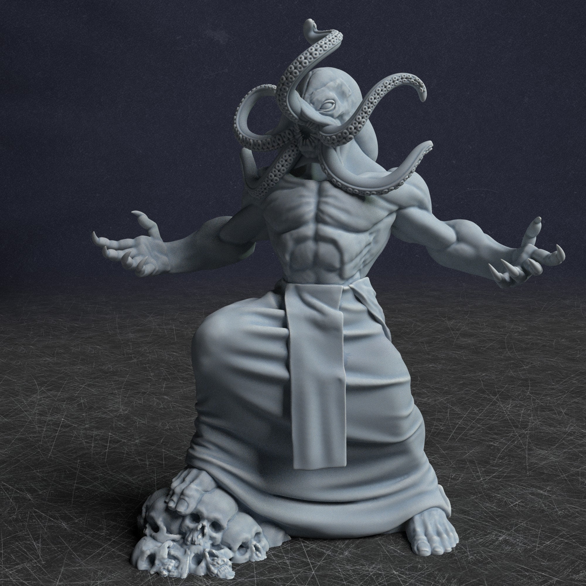 RPG tabletop miniature Mind flayer mounted on Umber Hulk miniature ...