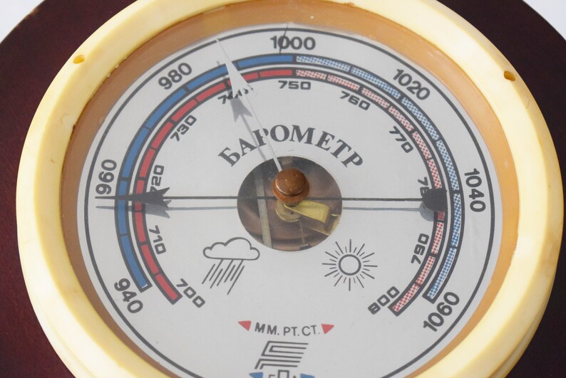 Vintage Barometer, Russian Barometer, Wall Hanging Barometer ...