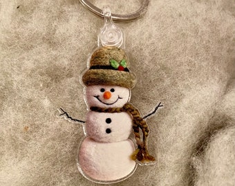 Snowman Keychain - Etsy