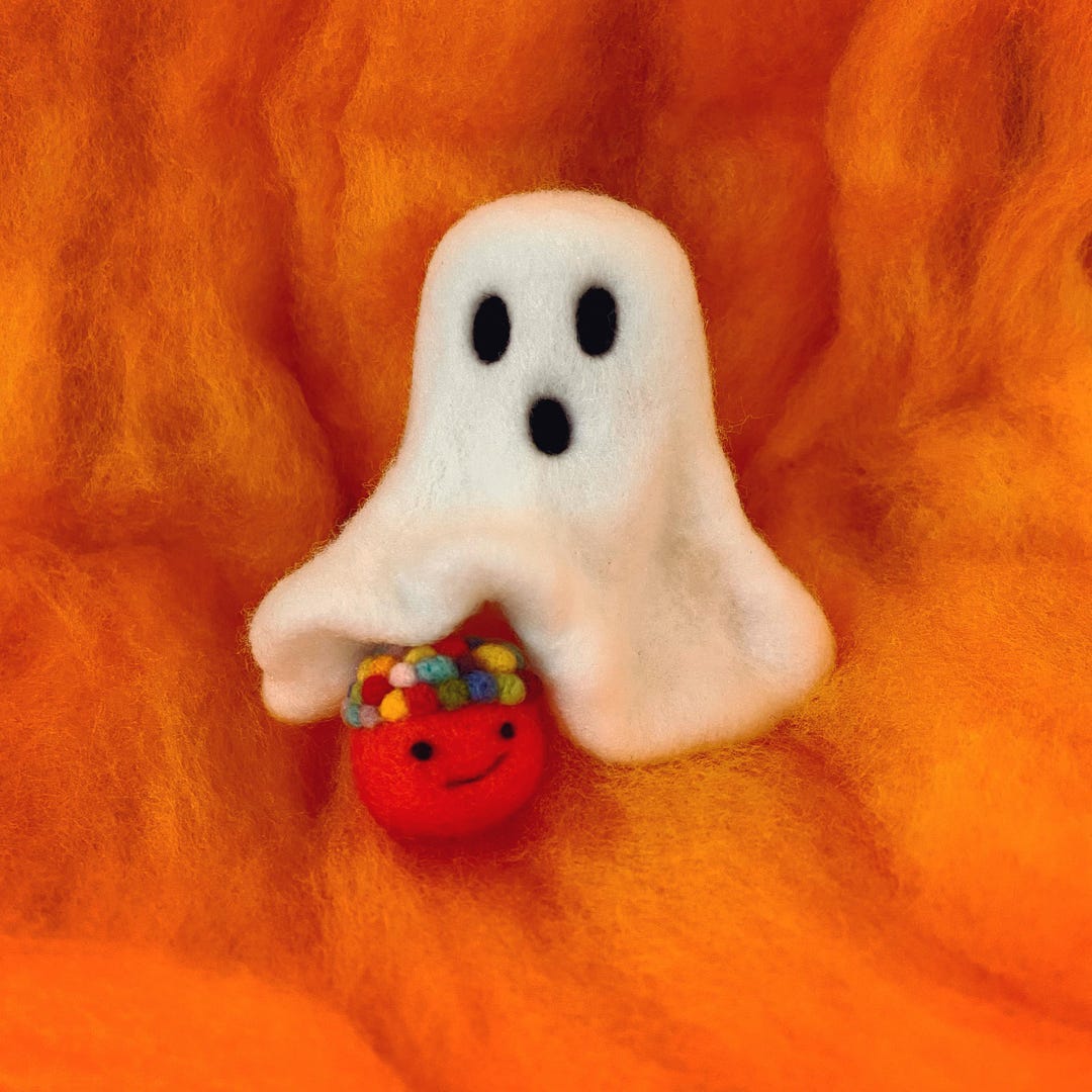 Ghost Needle Felted by Freckles and Clover Add on Trick or Treat ...