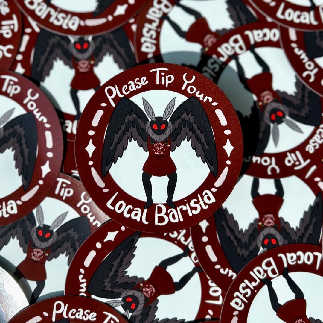 Mothman Magnet // Cryptid Coffee Barista Cute Creepy Creature Halloween ...