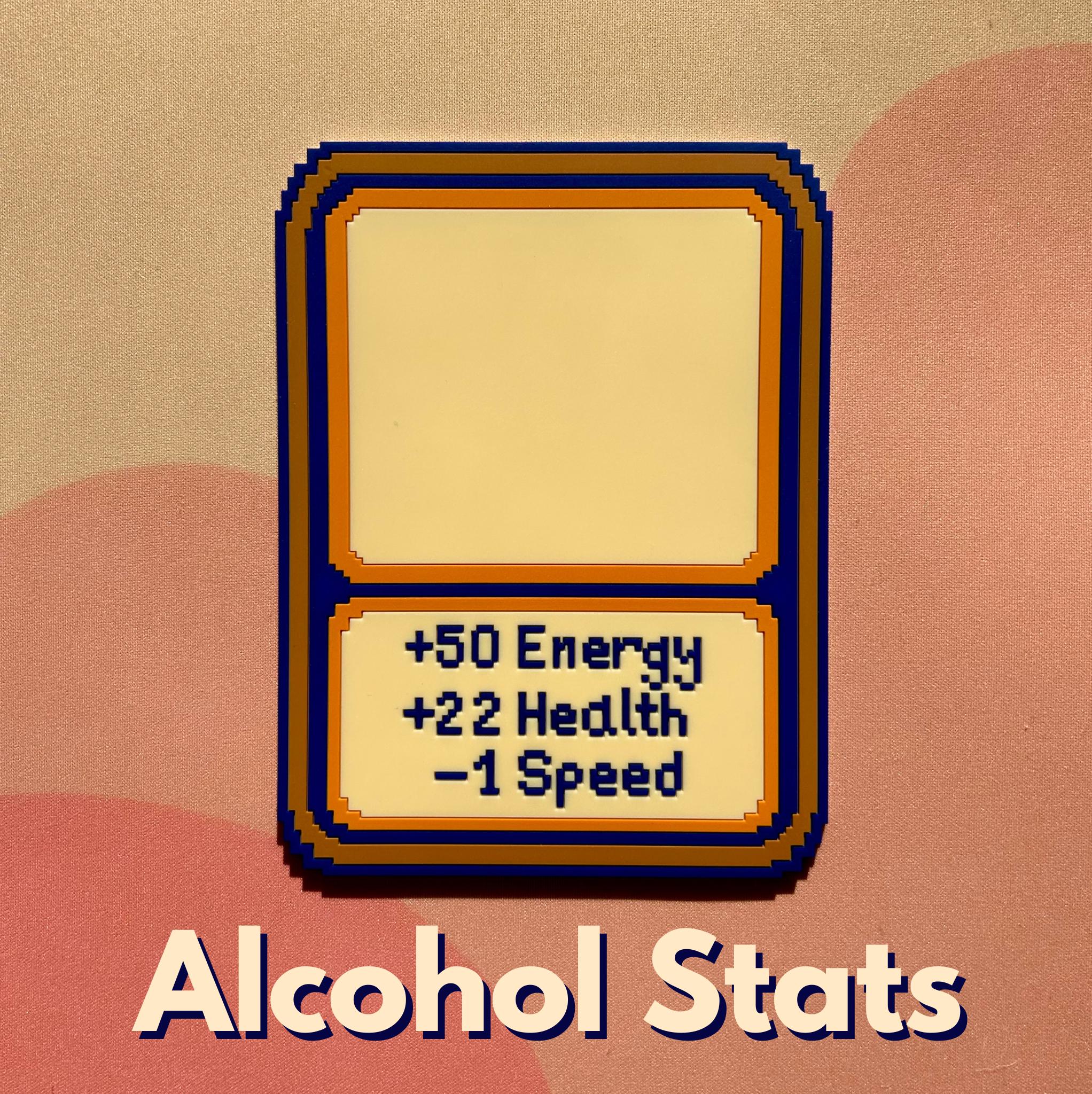 Blue Video Game Drink Stats Coaster - Nerdy Gaming Decor - Etsy