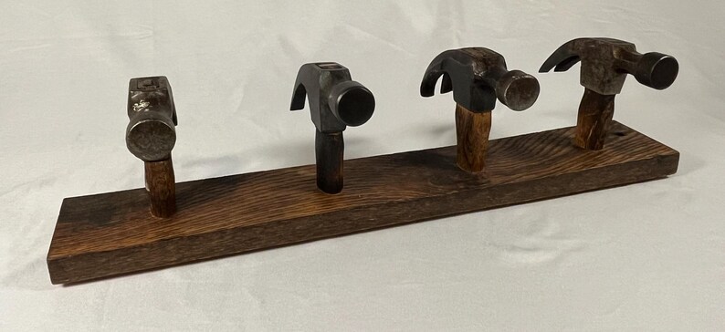 Wall Mounted Coat / Hat Rack Made From Vintage Hammers and Reclaimed ...