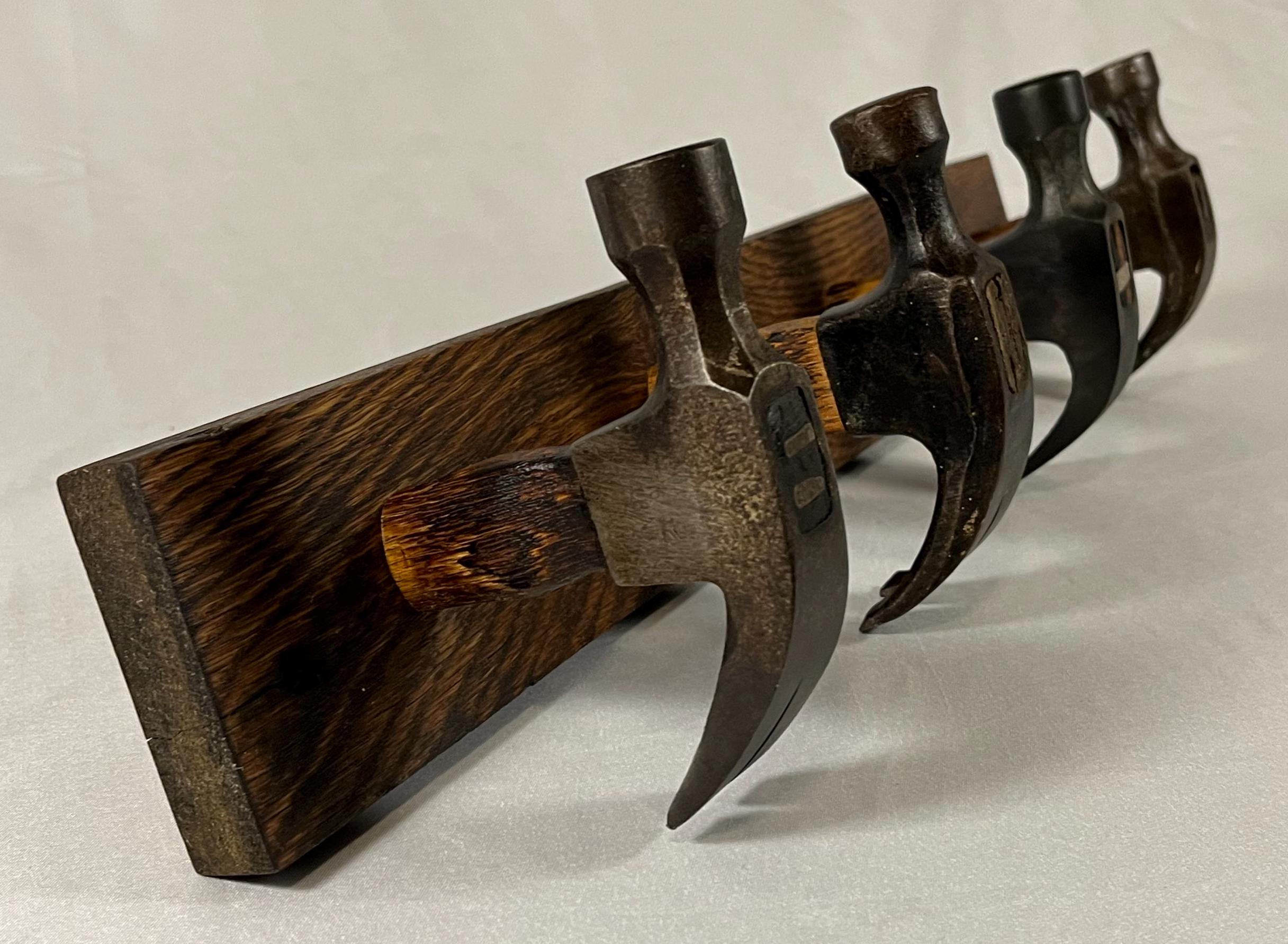 Wall Mounted Coat / Hat Rack Made From Vintage Hammers and Reclaimed ...