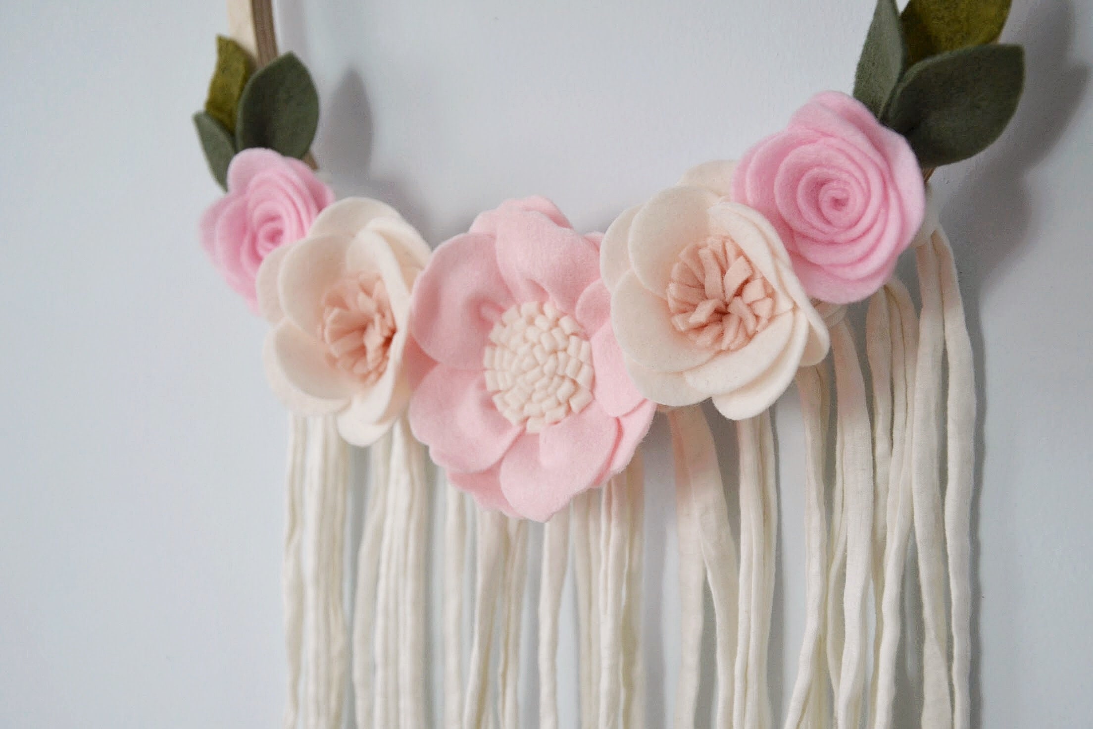 Hair Bow Holder Felt Flower Wreath Hair Bow Organizer Hair - Etsy