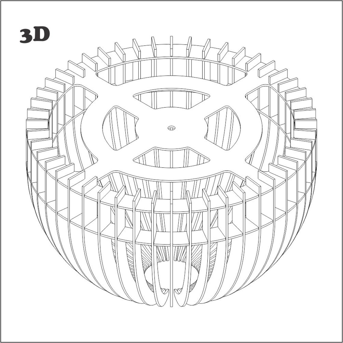 Half Sphere - Laser Cut, CNC File, DXF, CDR - Etsy UK