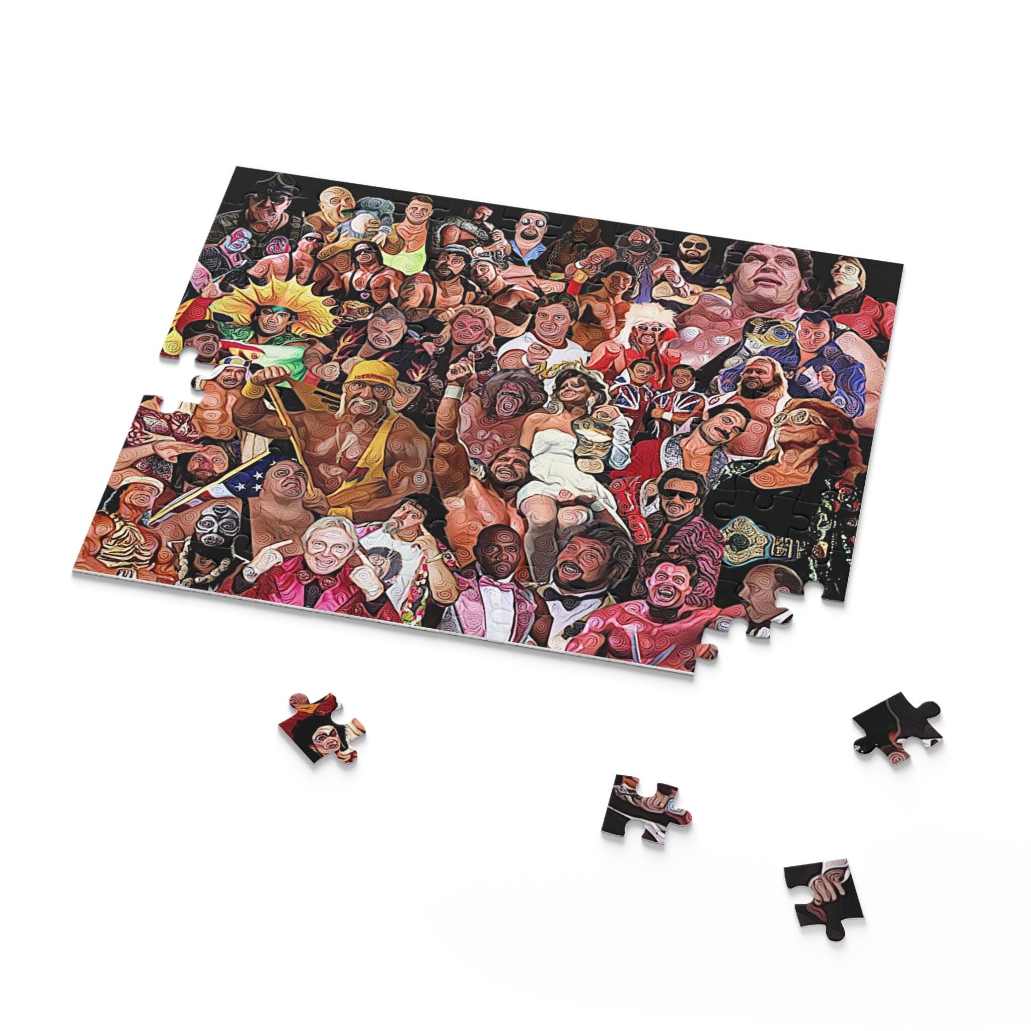 Wrestling Art Print Unique Funky Design Wall Poster Mug Jigsaw Puzzle ...