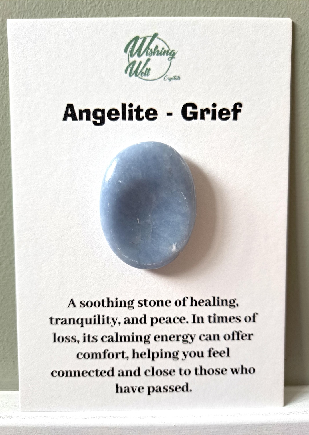 Angelite Comfort Stone,crystal for Grief,grief Gift,gift for Grief ...