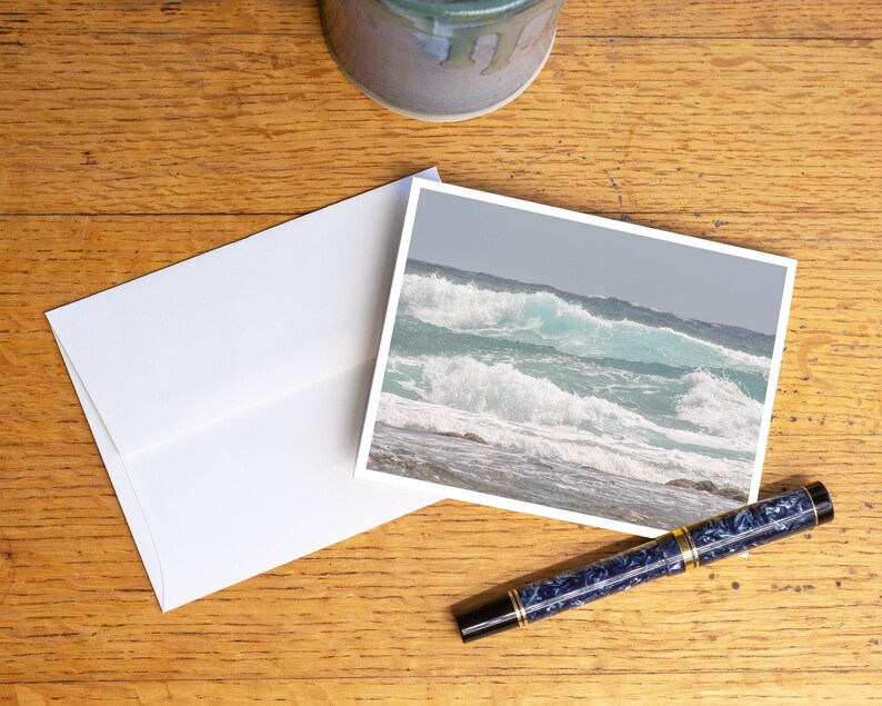 Waves Greeting Card, Ocean Greeting Card, Beach Scene Card, Card With ...
