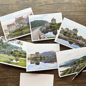 Scottish Castle Note Cards (set of 6), Travel Notecards, Eilean Donan ...