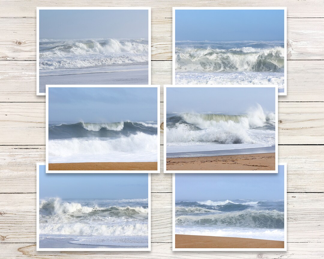 Waves Note Cards (set of 6), Ocean Waves Notecards, Photo Note Cards ...