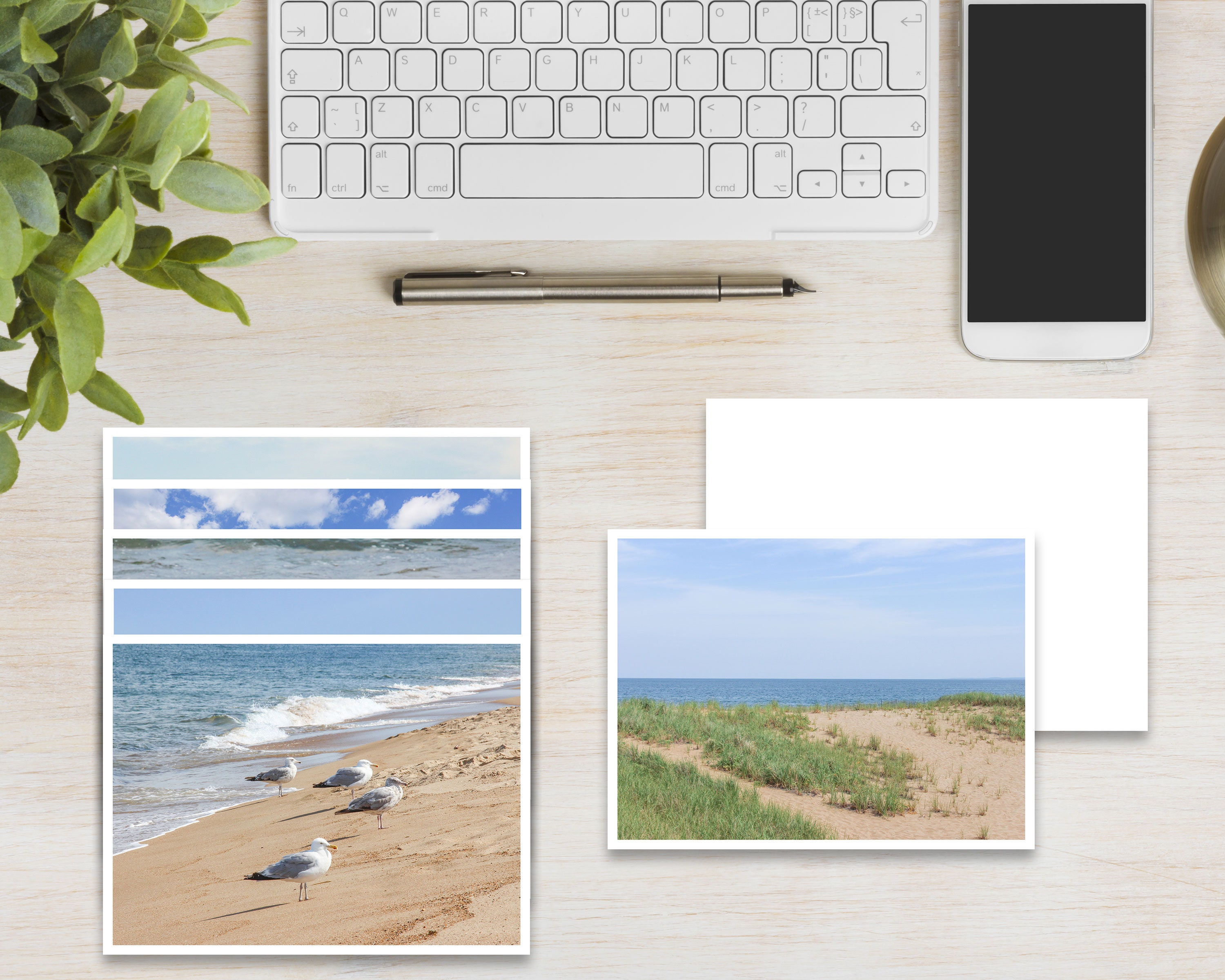 Beach Note Cards Set of 6 Beach Notecards Photo Note | Etsy