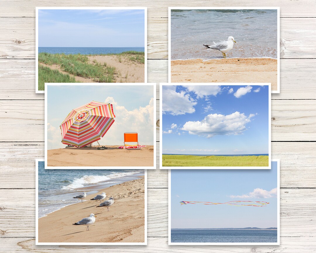 Beach Note Cards (set of 6), Beach Notecards, Photo Note Cards, Blank ...