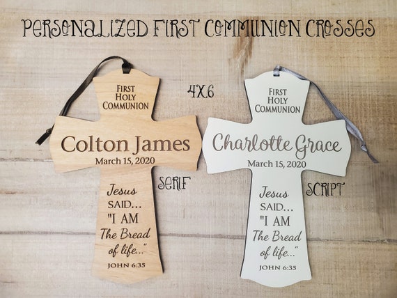 First Communion Cross Personalized First Communion Cross | Etsy