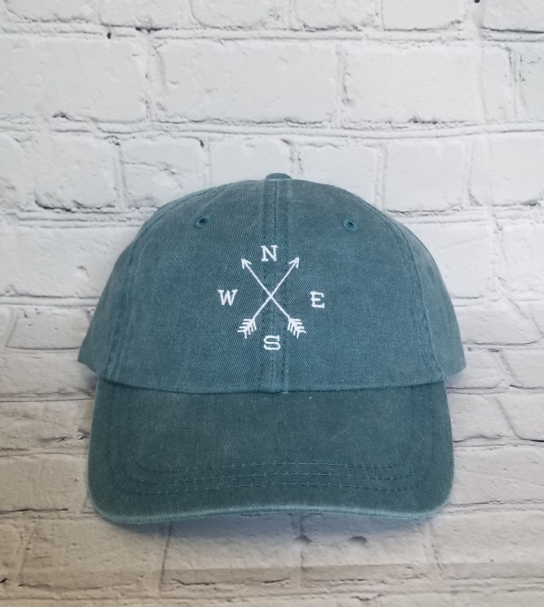 Compass Embroidered Adventure Hat - Etsy
