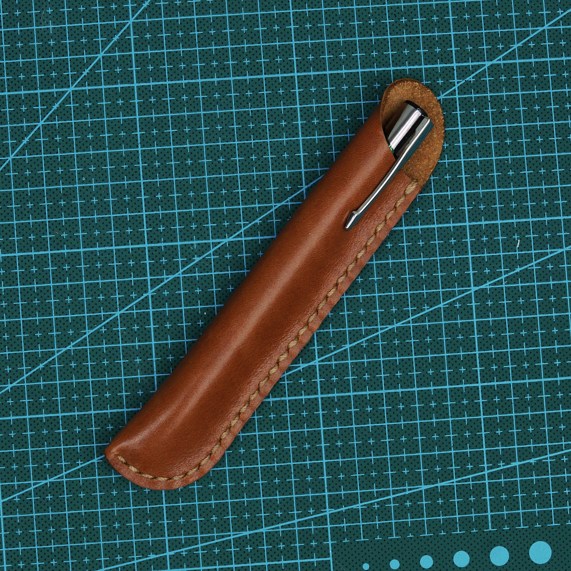 Pen sleeve Leather pen sleeve Single pen case Single pen | Etsy
