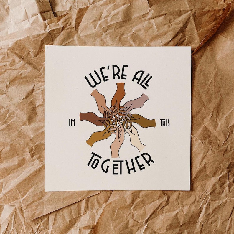 We're All in This Together || Art Print || Vintage Inspired Art ...