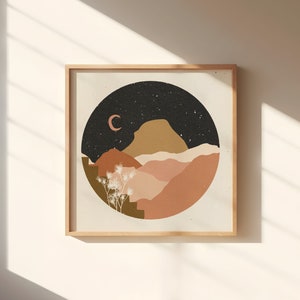 Desert Flower at Night II || Art Print || Vintage Inspired Art ...